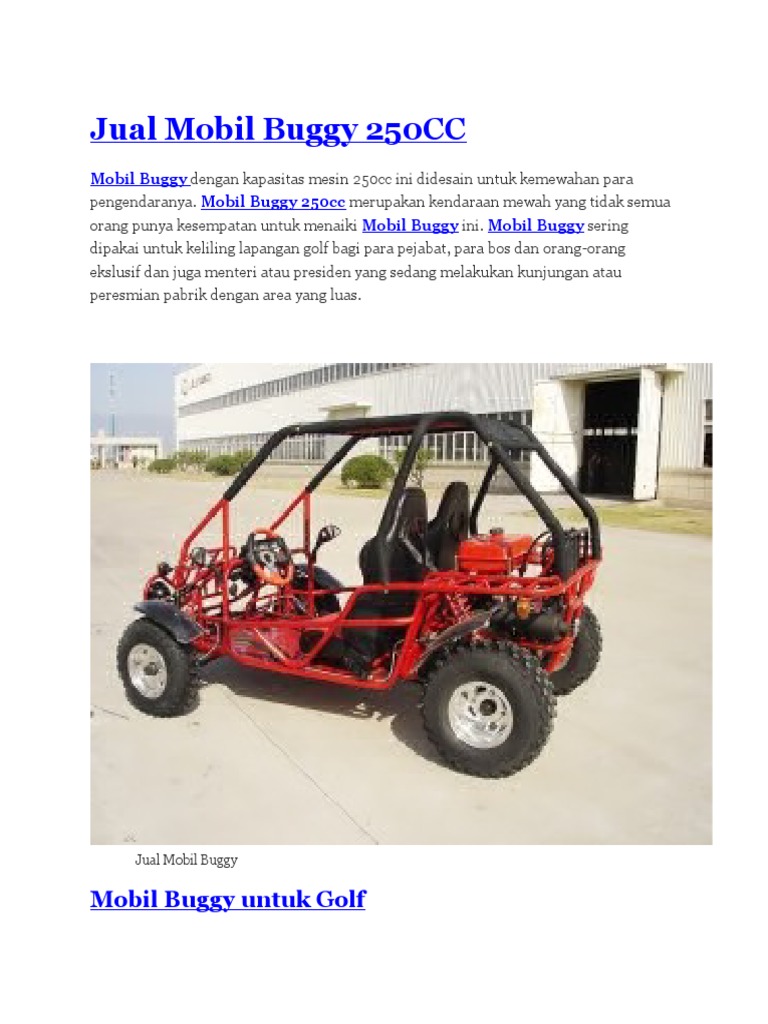 Jual Mobil Buggy 250CC | PDF
