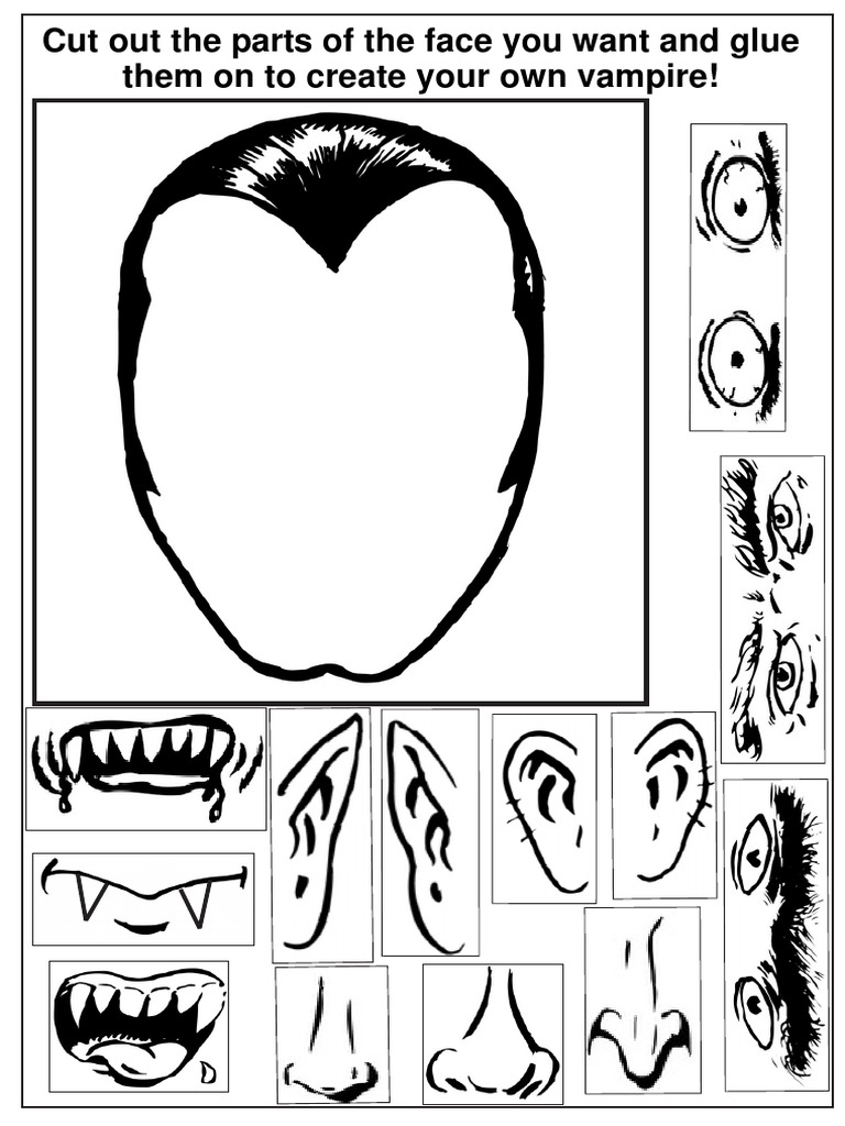 Cut Out The Parts of The Face You Want and Glue Them On To Create Your ...