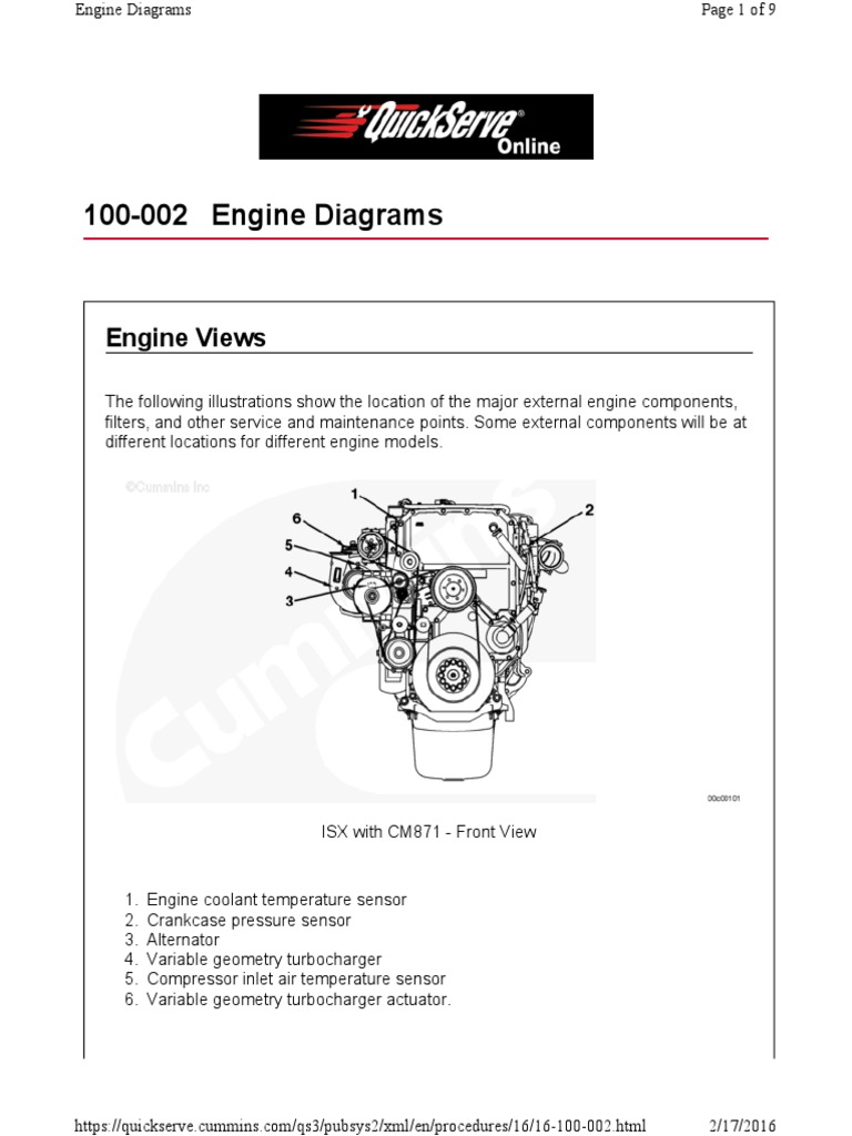 Locacion de Componentes ISX | PDF | Turbocharger | Diesel Engine