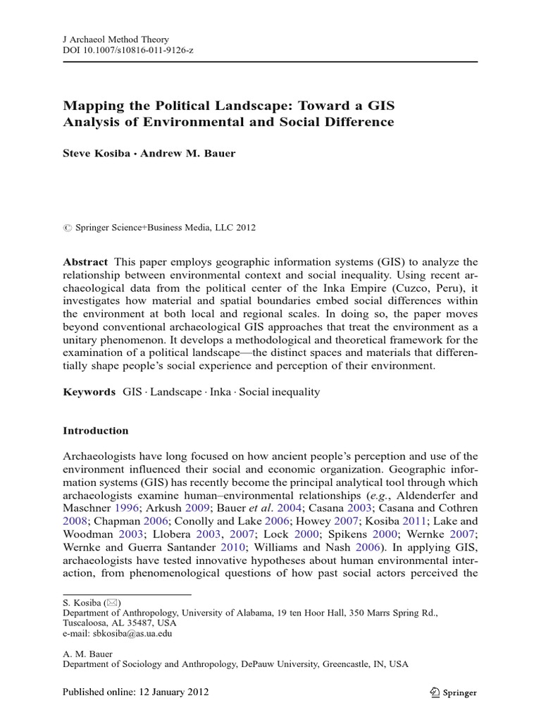 Mapping The Political Landscape - Steve Kosiba y Andrew Bauer | PDF ...