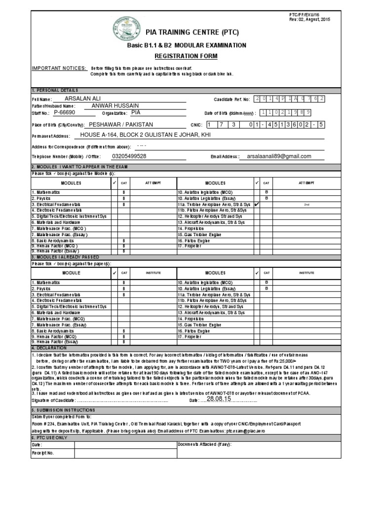 Revised Registration - Form - B1 & B2 PDF | PDF | Airplane | Aerospace