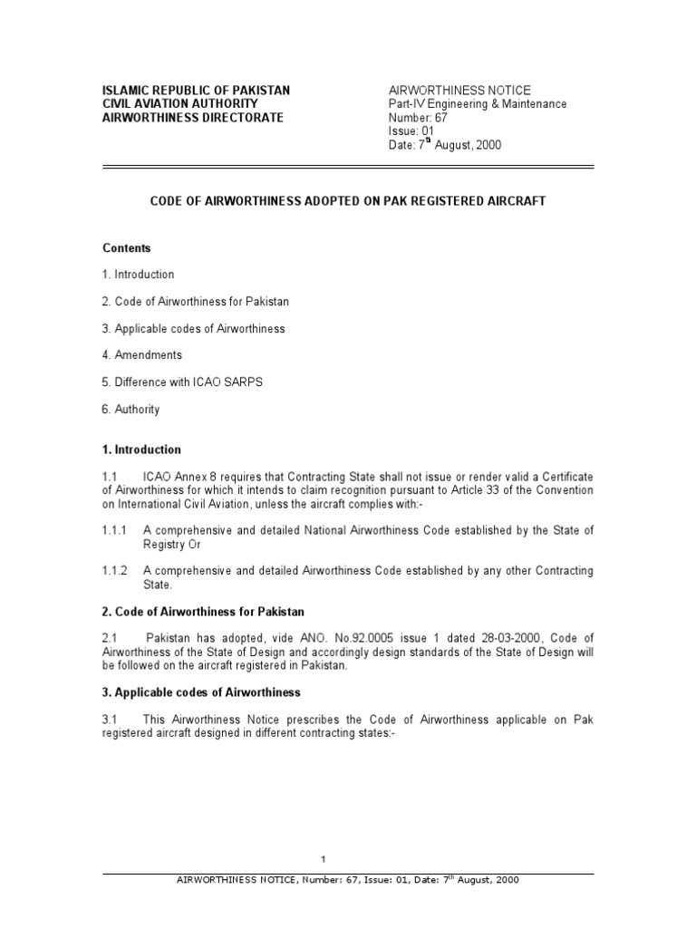 Aw Notice 67 | PDF