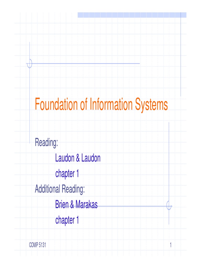 Foundation of Information Systems: Reading | Download Free PDF ...