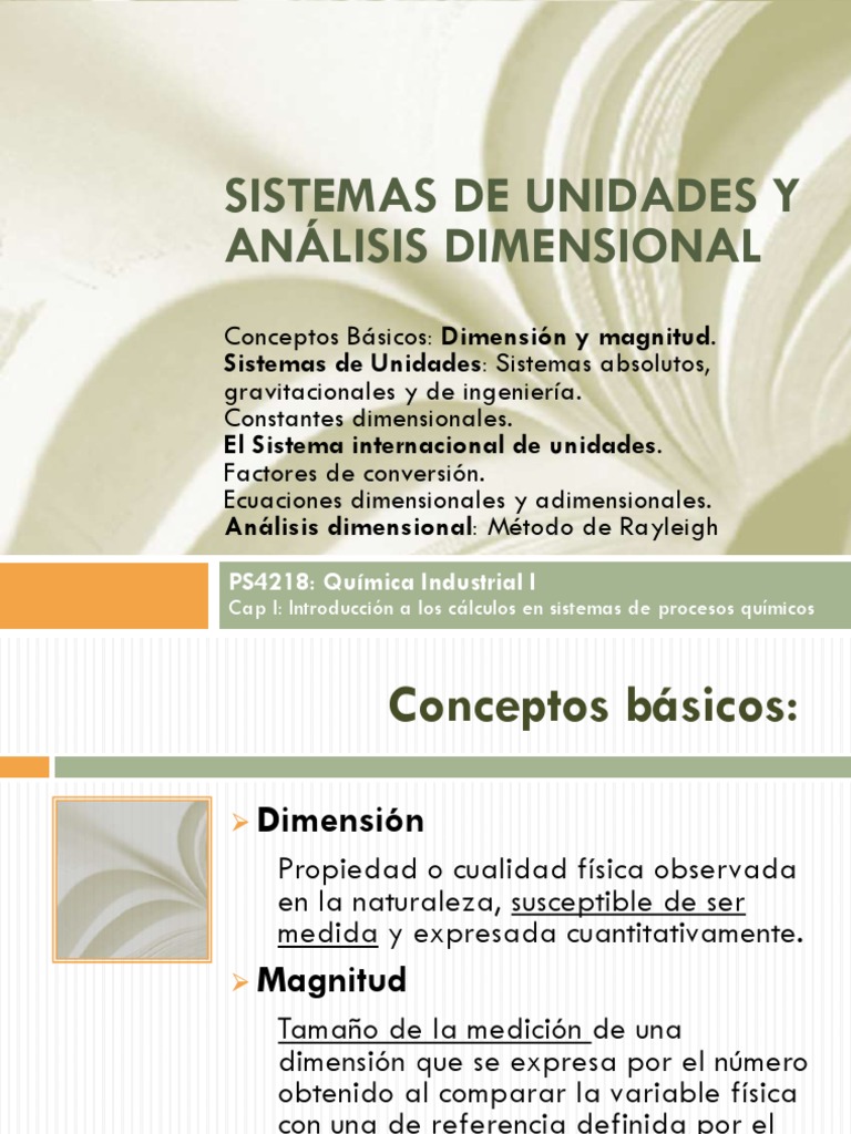 Sistemas de Unidades y Análisis Dimensional PDF | PDF | Sistema ...
