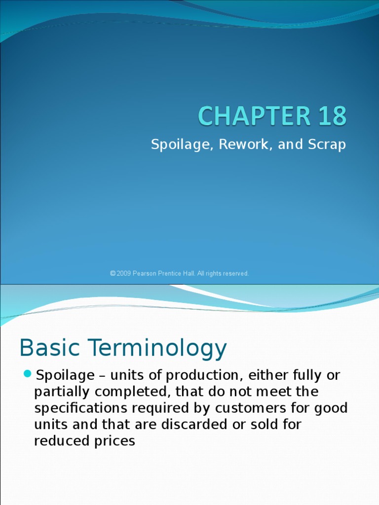 Spoilage, Rework and Scrap | Download Free PDF | Cost Of Goods Sold ...