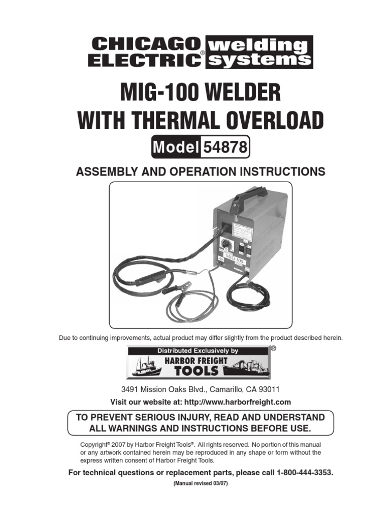Mig 100 Welder Manual | PDF | Welding | Construction