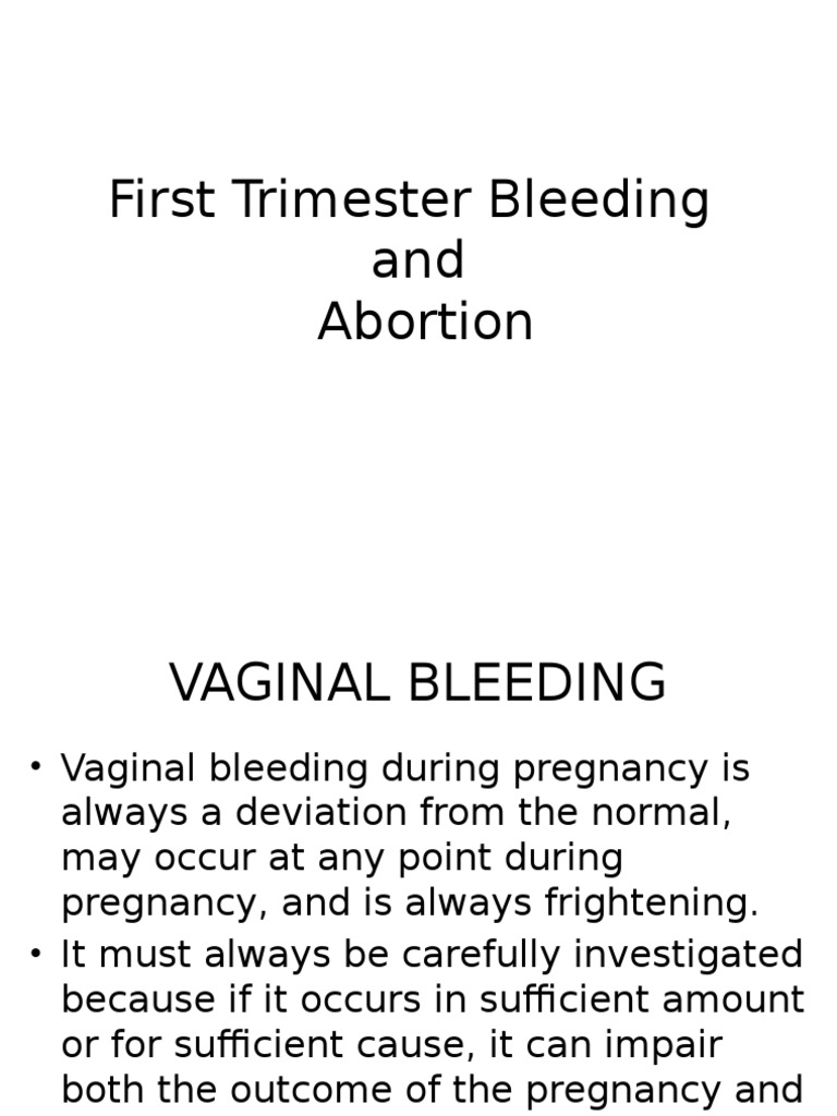 First Trimester Bleeding Report | Miscarriage | Pregnancy