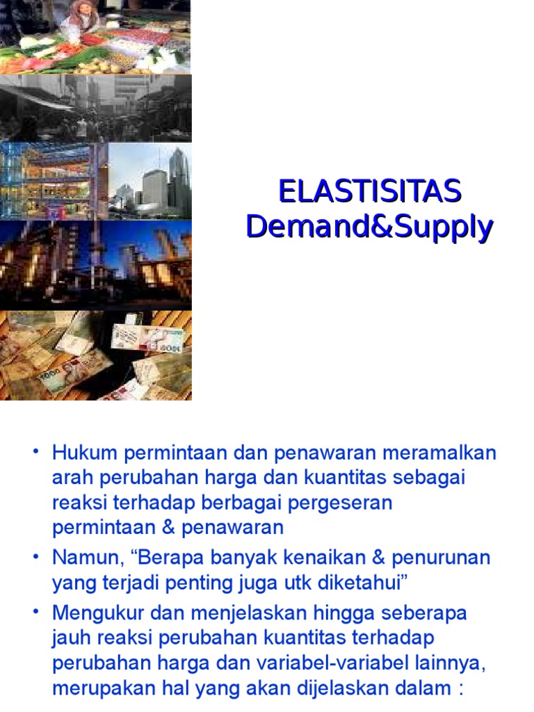 Elastisitas Demand&Supply | PDF