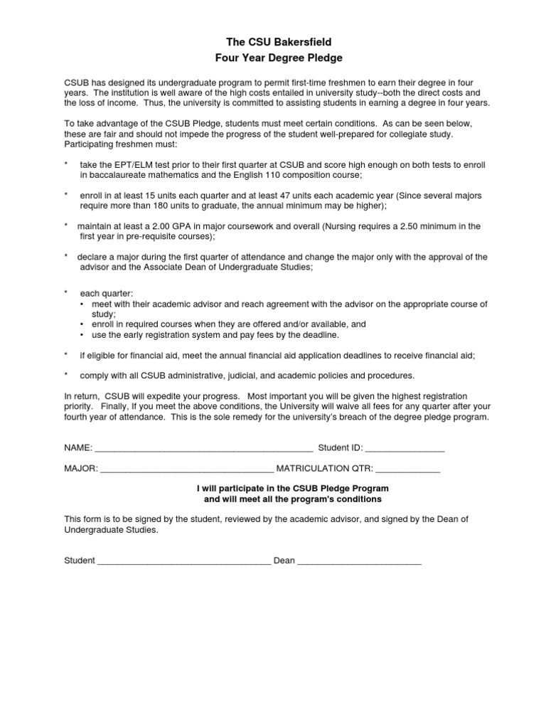 Fydp Pledge Form PDF | PDF | Undergraduate Education | Academic Degree