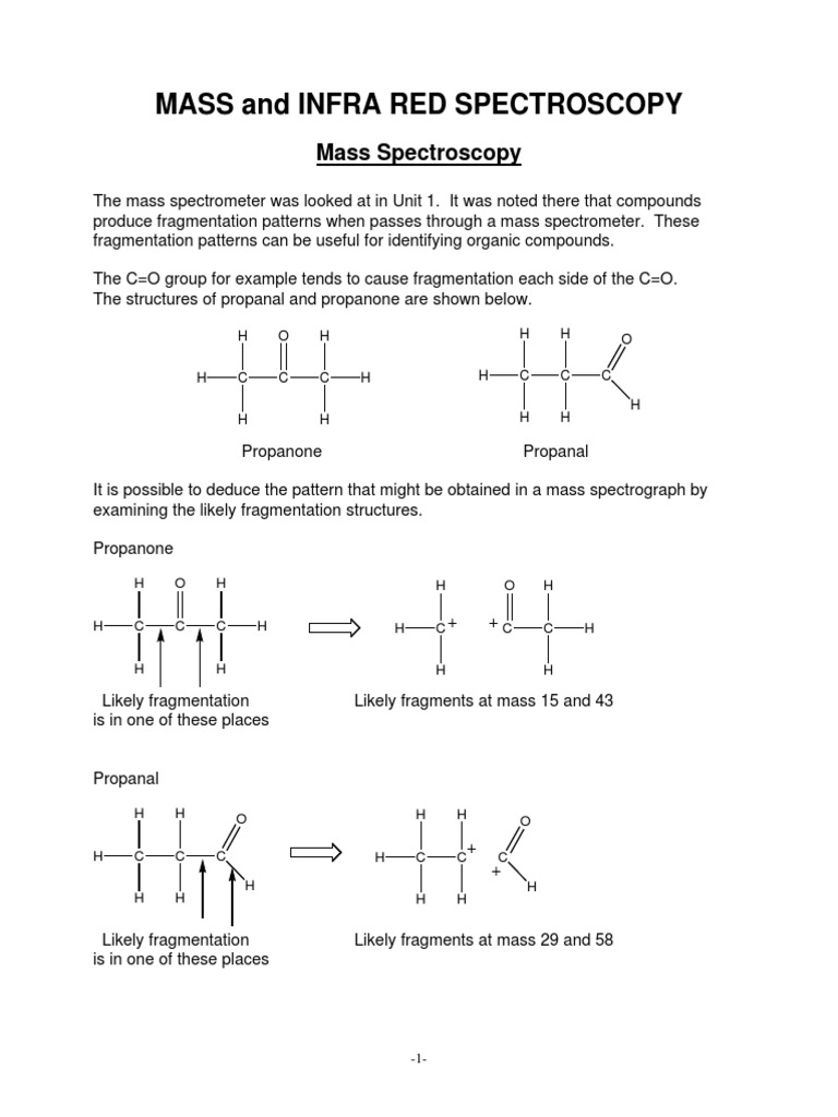 Mass Spectra and IR | Download Free PDF | Mass Spectrometry | Infrared ...