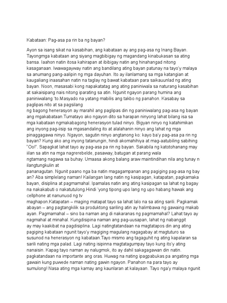 Talumpati Filipino | PDF