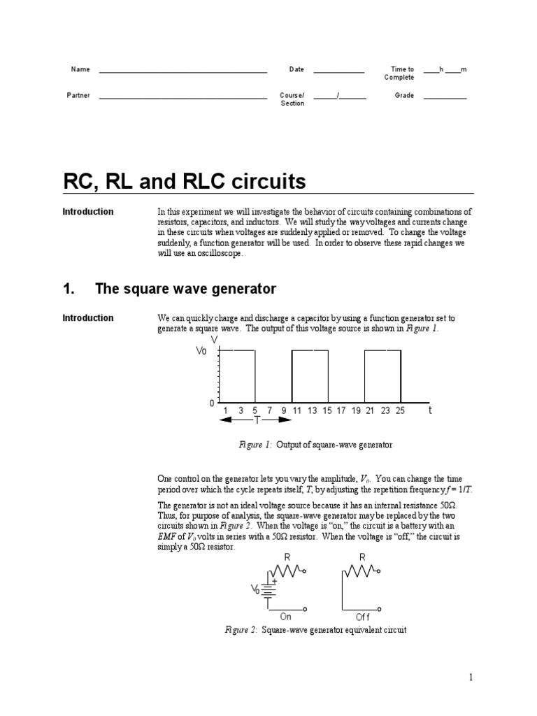 RC RL RLC 3.0 PDF | PDF | Electrical Network | Capacitor