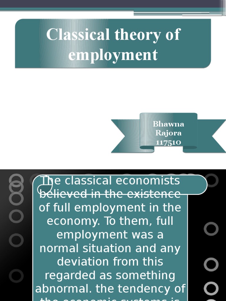 Classical Theory of Employment | PDF