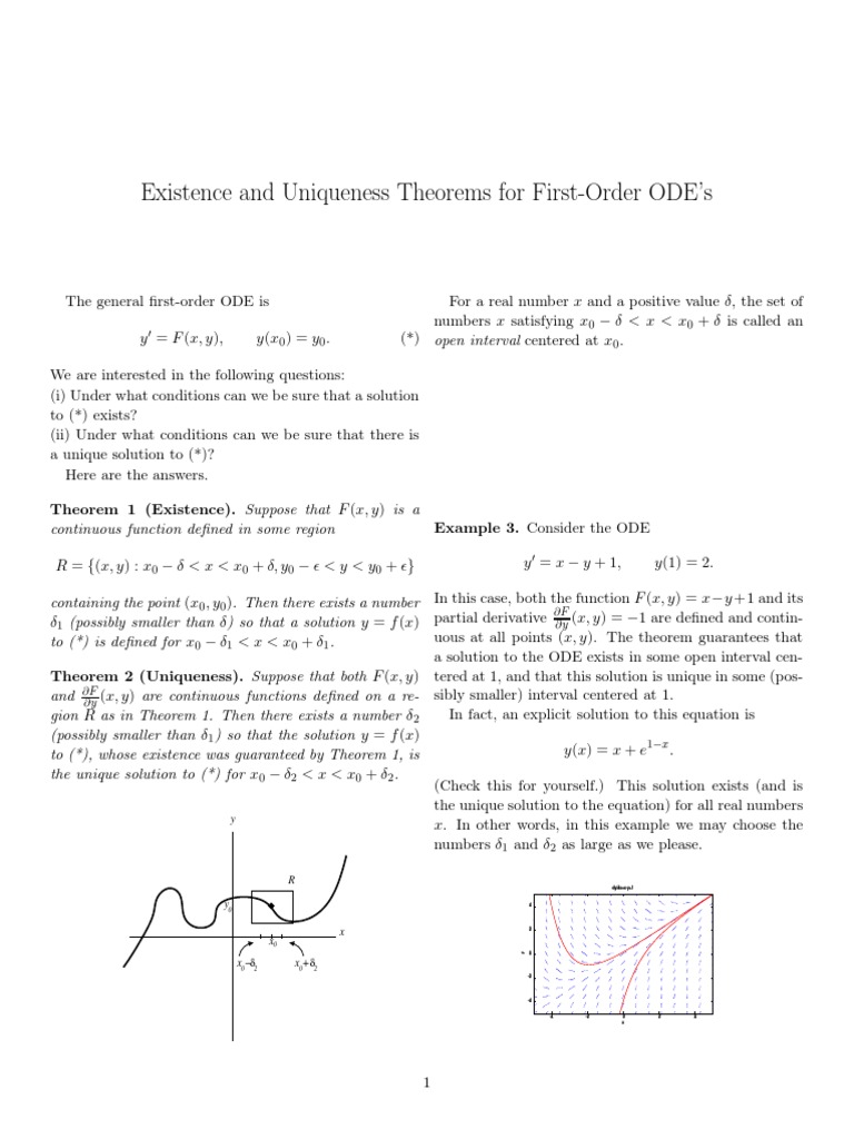 Existence Pdf Pdf Continuous Function Ordinary Differential Equation
