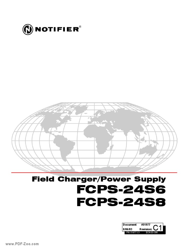 Notifier FCPS 24S6 FCPS 24S8 Field Charger Power Supply | PDF | Power ...