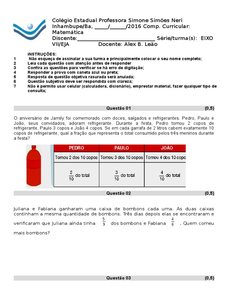 Matematica Eixo Vii - 3 Unidade | PDF | Natureza