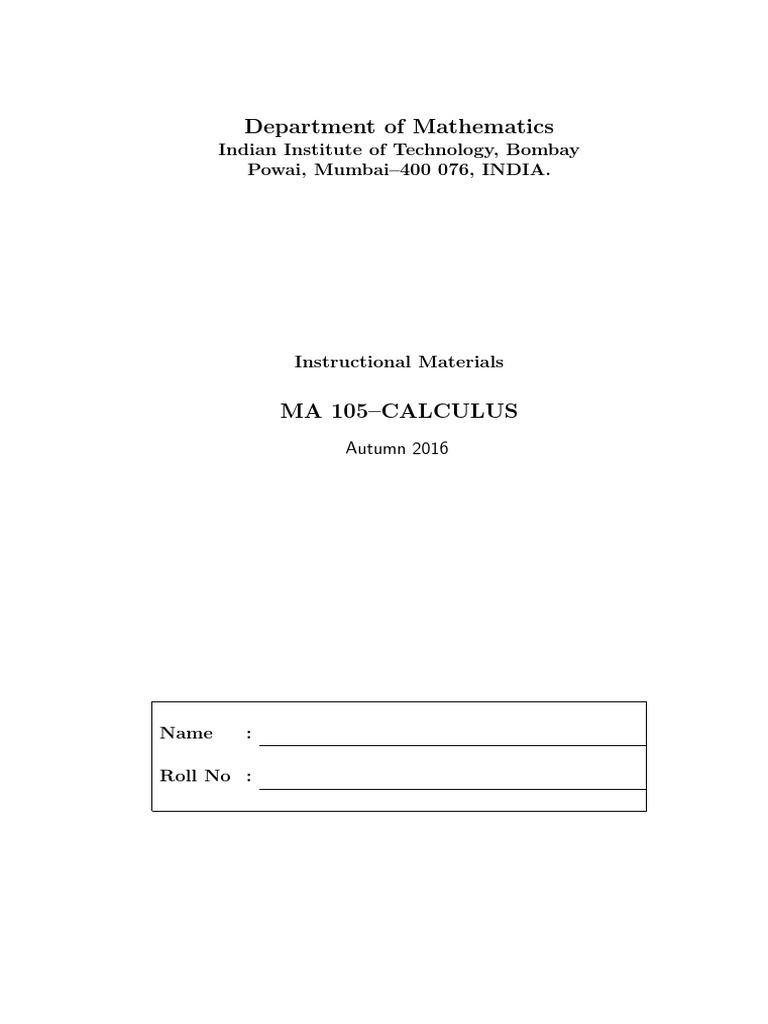 Ma 105 2016 | Download Free PDF | Calculus | Sequence