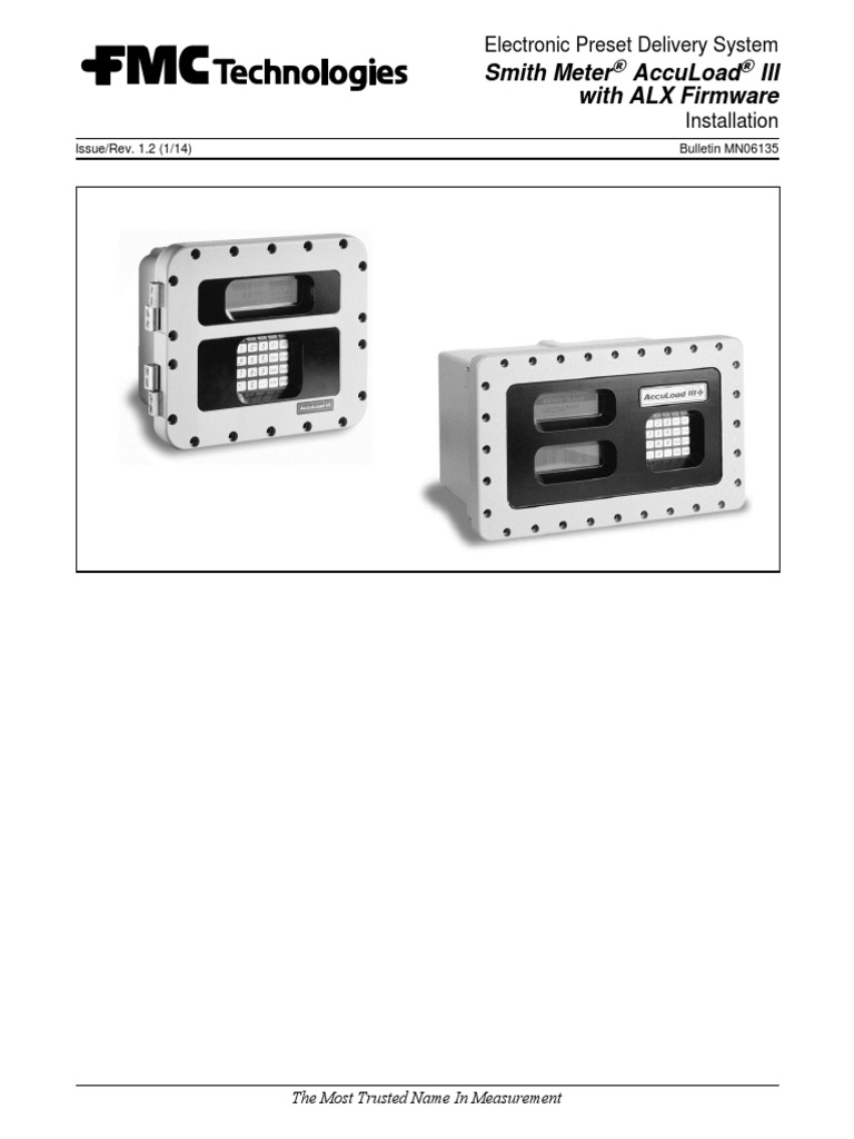 Smith Meter Accuload Iii With Alx Firmware: Electronic Preset Delivery ...
