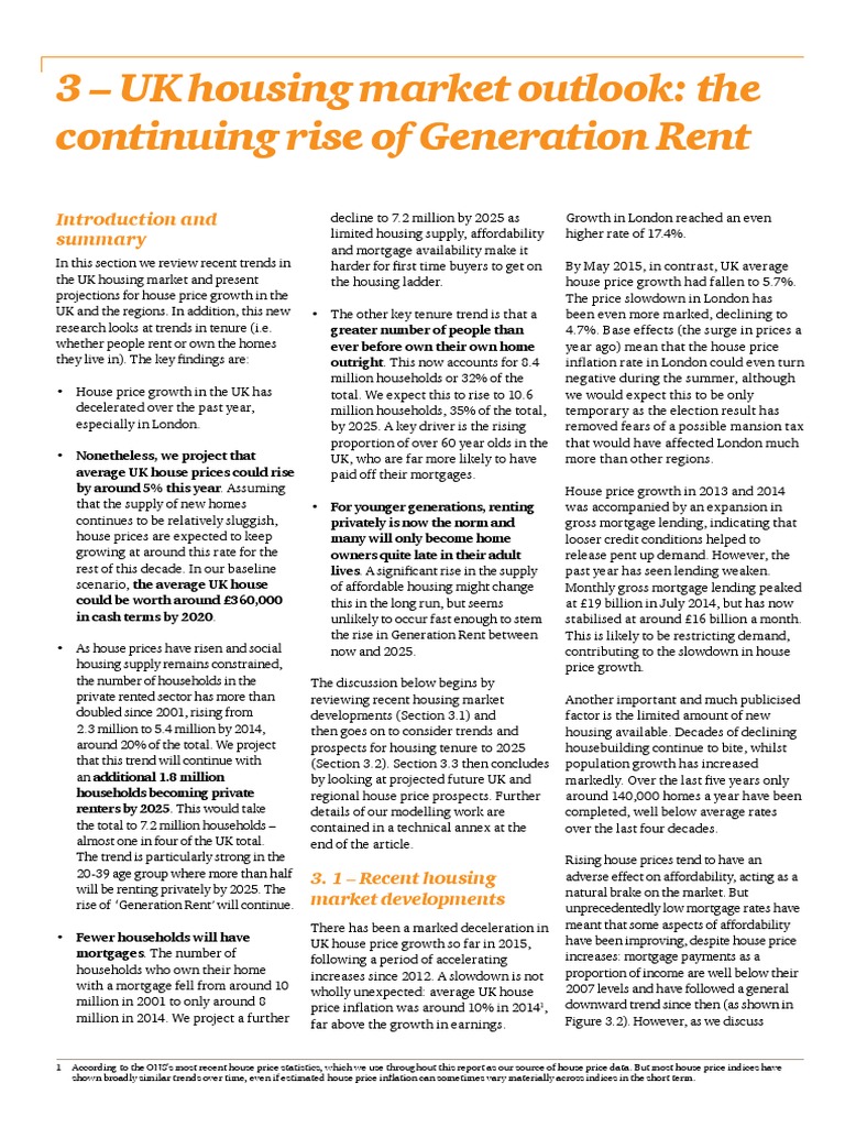 PWC Housing Market | PDF | Mortgage Loan | Coefficient Of Determination