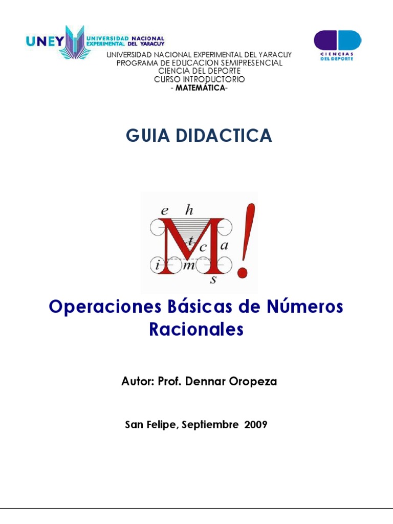 Operaciones Basicas con Numeros Racionales