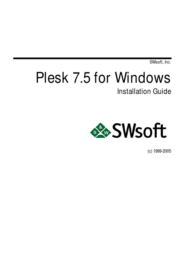 Plesk 7.5 Win Ig | PDF | Internet Information Services | Microsoft Windows