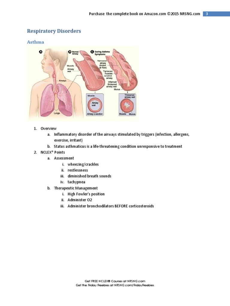 Respiratory NCLEX Pts | Chronic Obstructive Pulmonary Disease | Asthma
