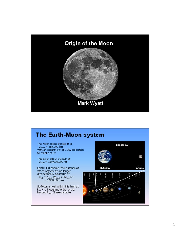 Origin of Moon | PDF | Giant Impact Hypothesis | Moon