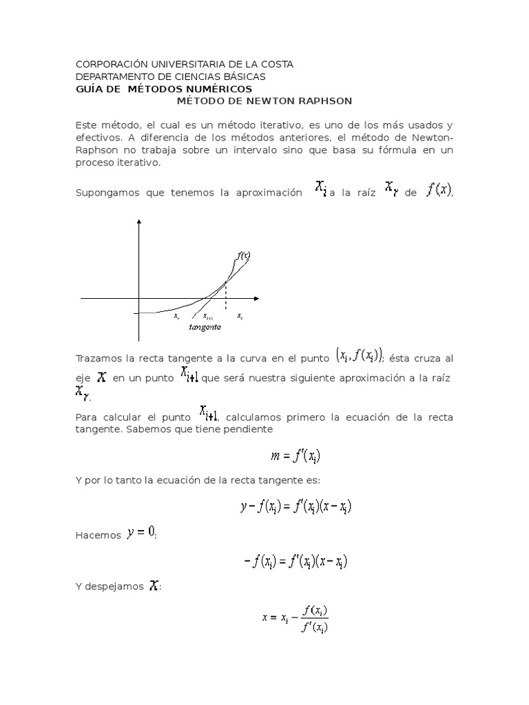 Guía sobre el método de Newton-Raphson y el método de la secante para ...