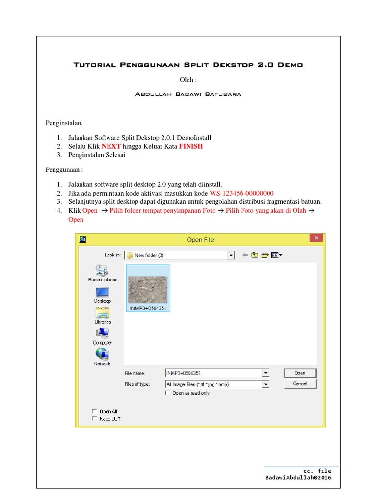 Tutorial Split Desktop 2.0 untuk Batuan | PDF | Komputer