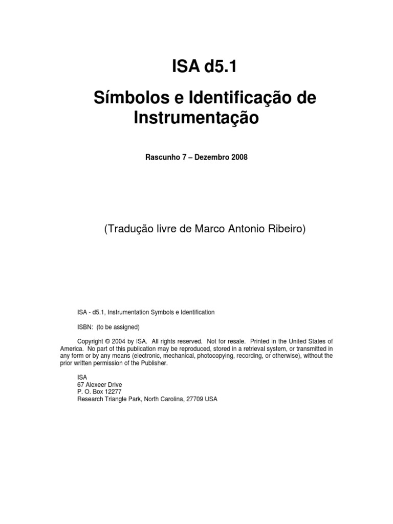 ISA Símbolos e Identificação de Intrumentação | PDF | Controlador ...