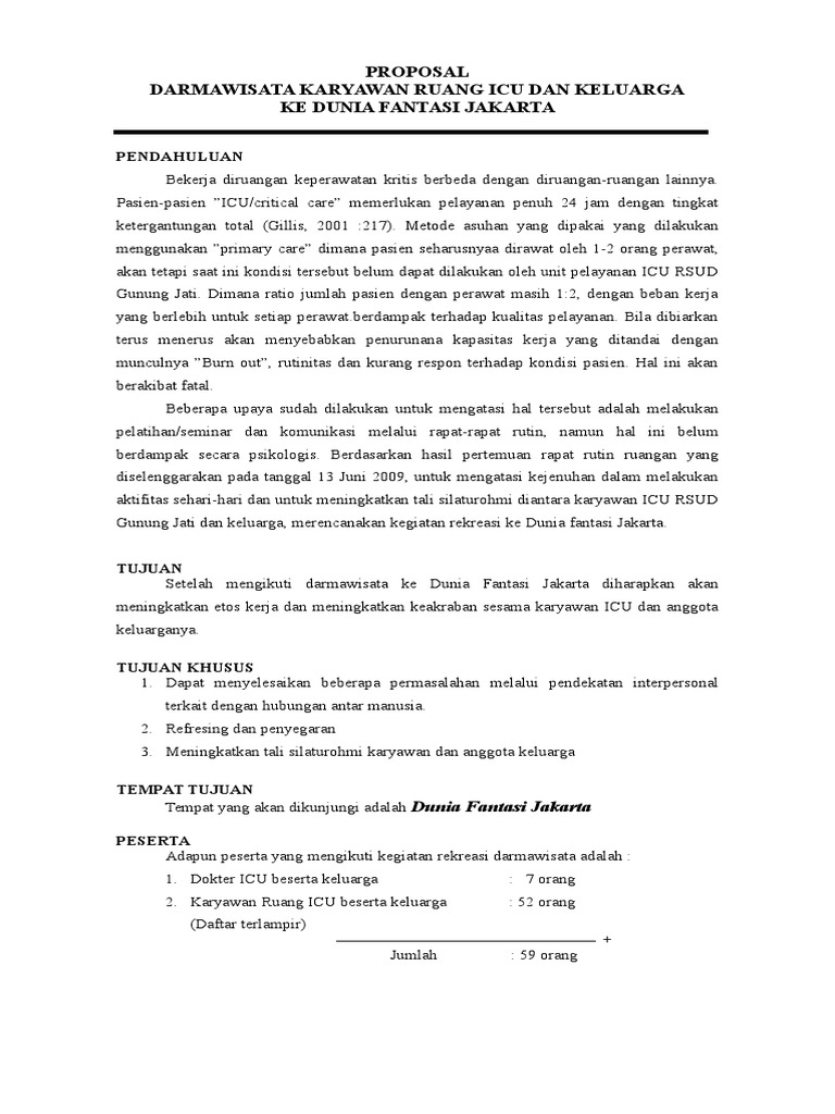Proposal Piknik Taman Buah | PDF