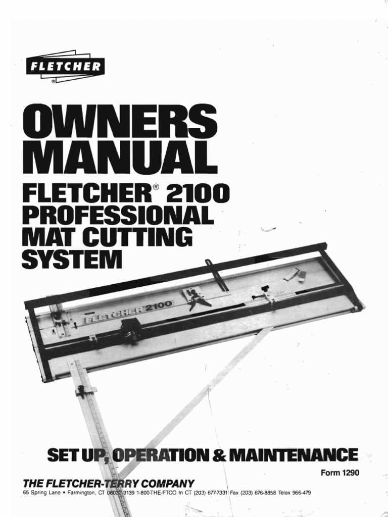 Fletcher 2100 Manual | PDF | Nut (Hardware) | Screw