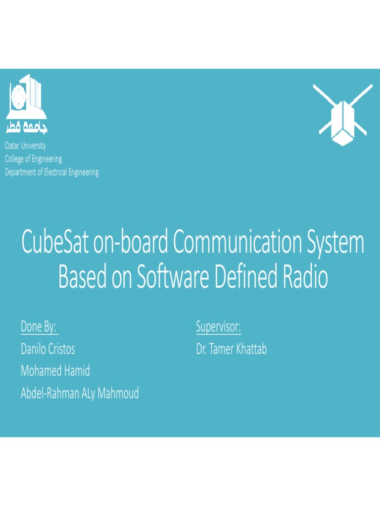 Qatar University CubeSat - SDP II Presentation | PDF | Radio | Wireless
