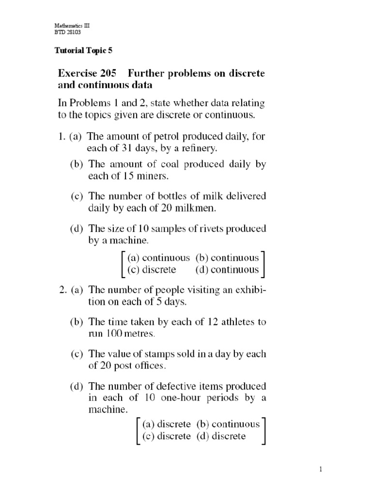 Tutorial Topic 5 - Statistic | PDF