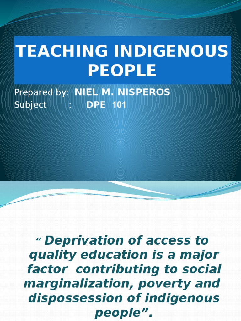 Teaching Indigenous People | PDF | Behavior Modification | Learning