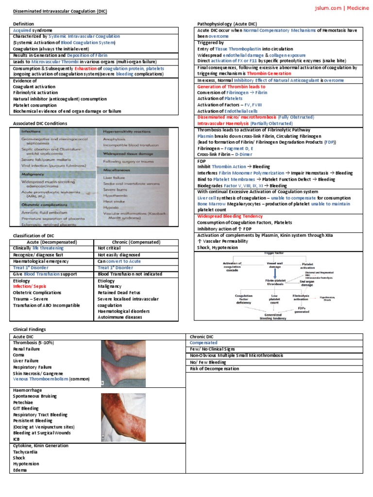 Disseminated Intravascular Coagulation | PDF | Coagulation | Platelet