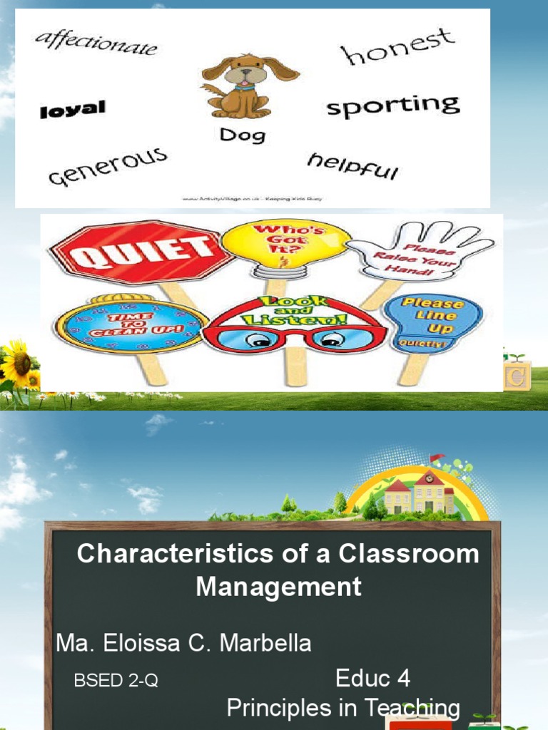Characteristics of A Classroom Management | PDF | Classroom Management ...