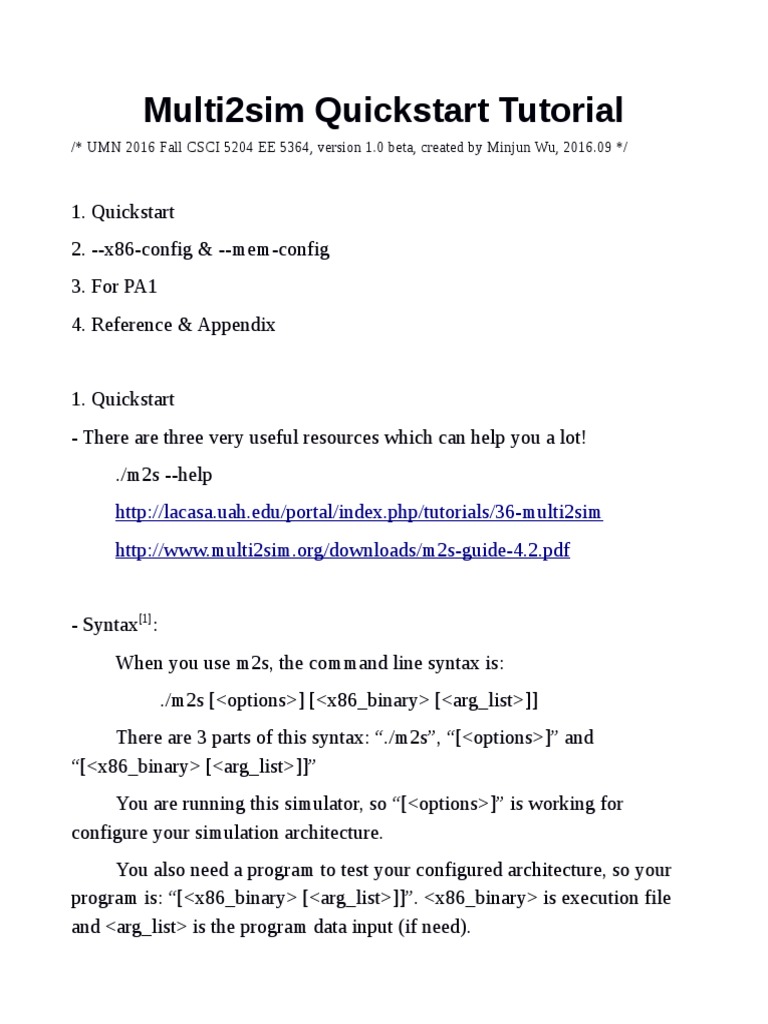 Multi2sim Quickstart | Download Free PDF | Instruction Set | Runtime System