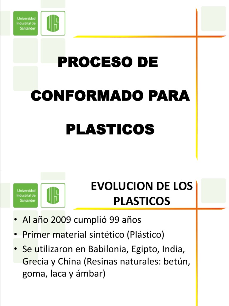 Conformado de Plasticos | PDF | El plastico | Polímeros