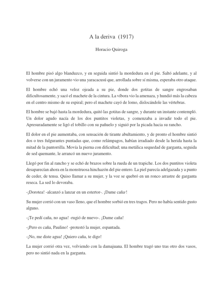 A La Deriva Quiroga | PDF | Naturaleza