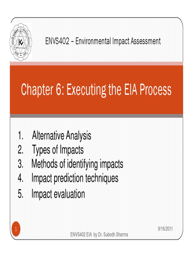 EIA Alternative Analysis Techniques | PDF | Environmental Impact ...