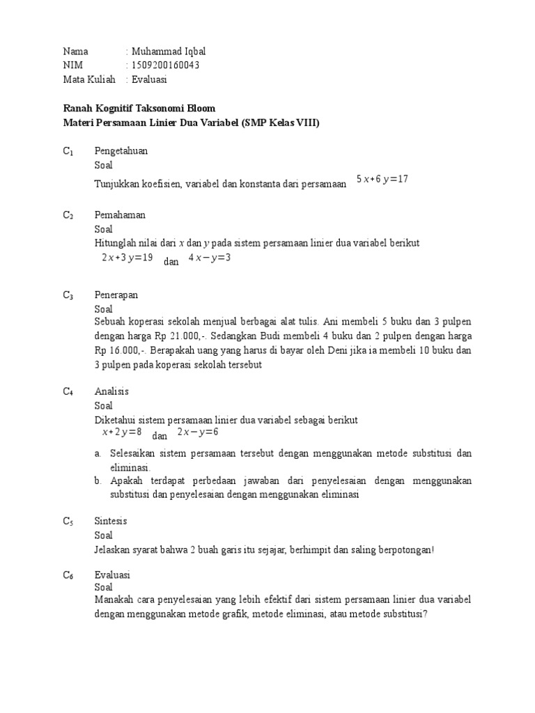 Contoh Soal PLDV | PDF