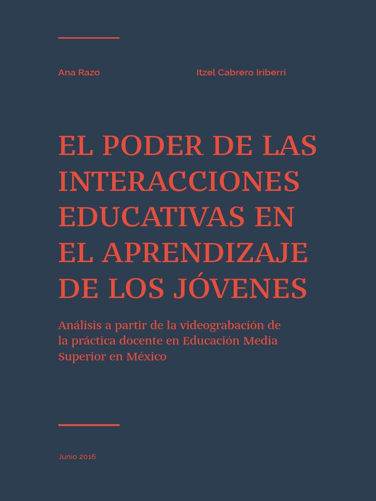 Libro - El Poder de Las Interacciones Educativas en El Aprendizaje de ...