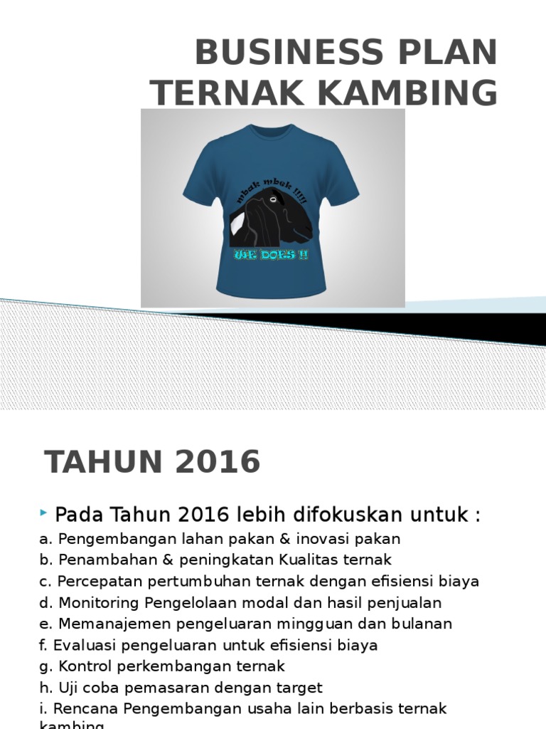 Business Plan Ternak Kambing | PDF | Bisnis | Kesehatan Holistik