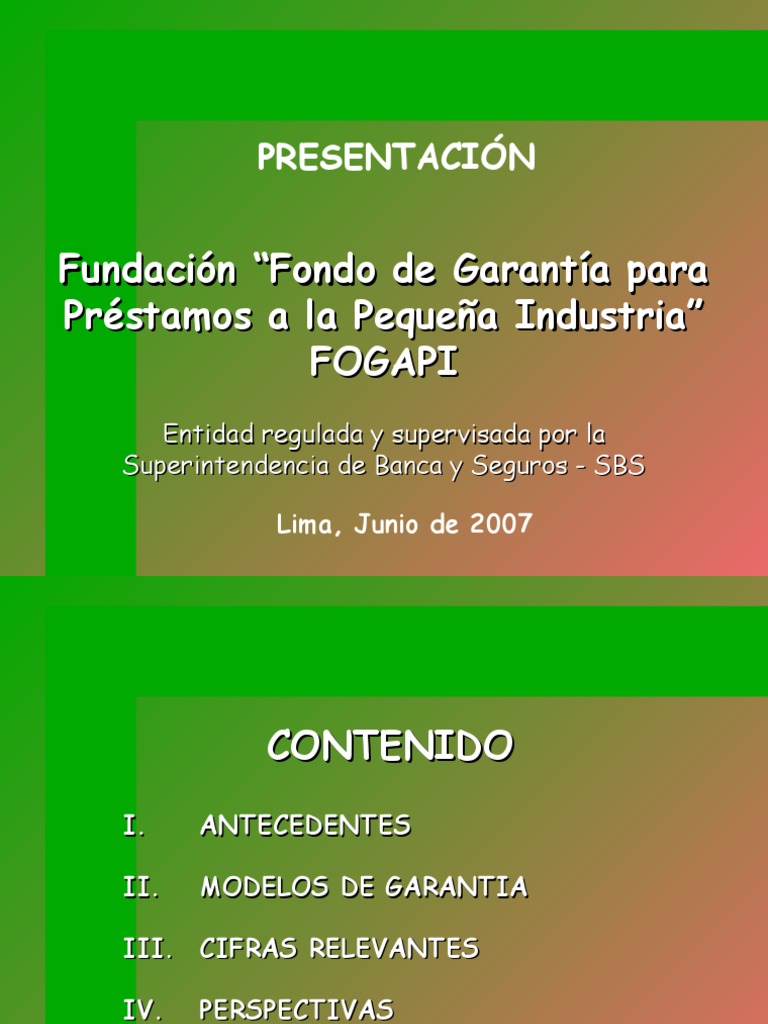 FOGAPI | PDF | Riesgo crediticio | Bancos
