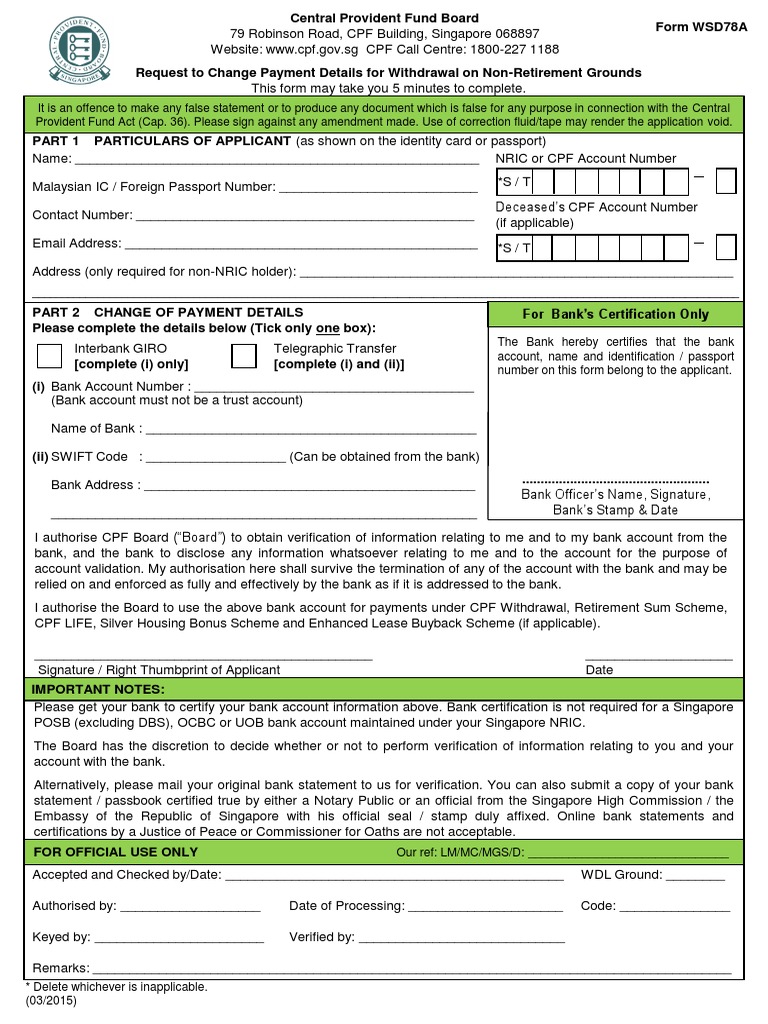 Change CPF Payment Details | PDF | Identity Document | Government ...