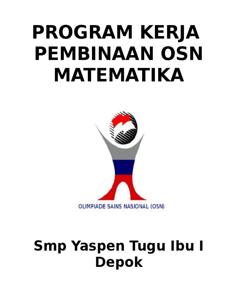 Program Kerja Pembinaan Osn Matematika | PDF