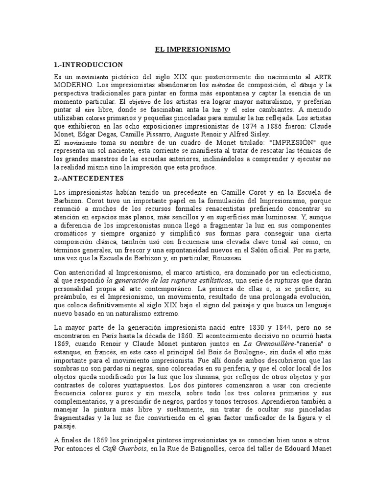 Impresionismo | PDF | Impresionismo | Pierre Auguste Renoir