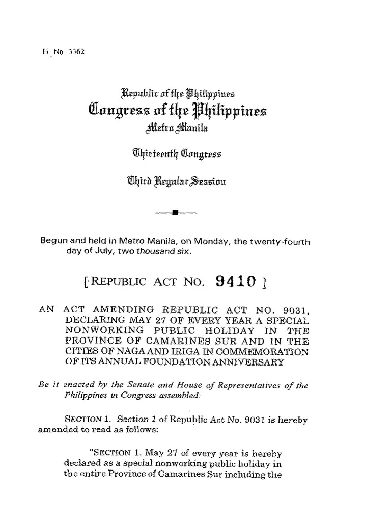 Ra 9410 | PDF | Legal Documents | Social Institutions