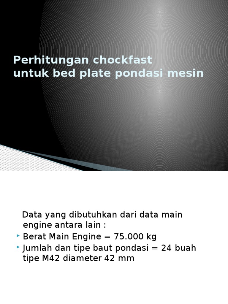 Perhitungan Chockfast | PDF